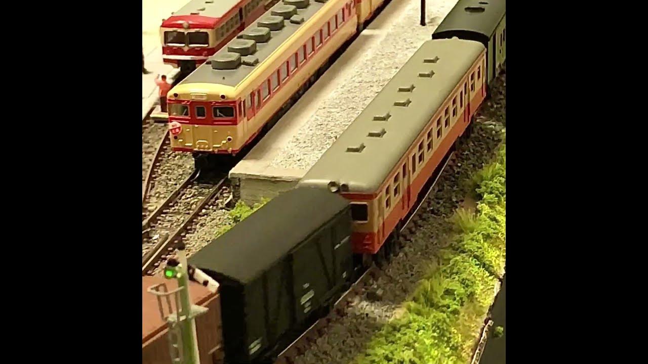 キハ20回送 出水尾駅から山岳線に挑む #nゲージ鉄道模型 #nゲージレイアウト #気動車 #df50 - YouTube