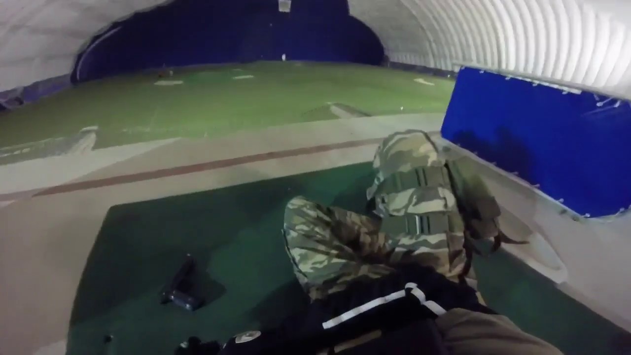 Airsoft battle in a golf dome. First person airsoft gameplay - YouTube
