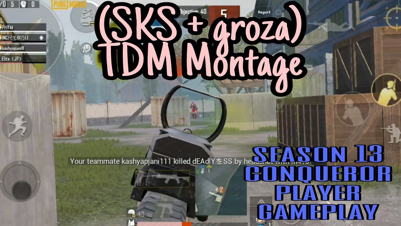 SKS + GROZA Montage | season 13 conqueror player gameplay | God level ...