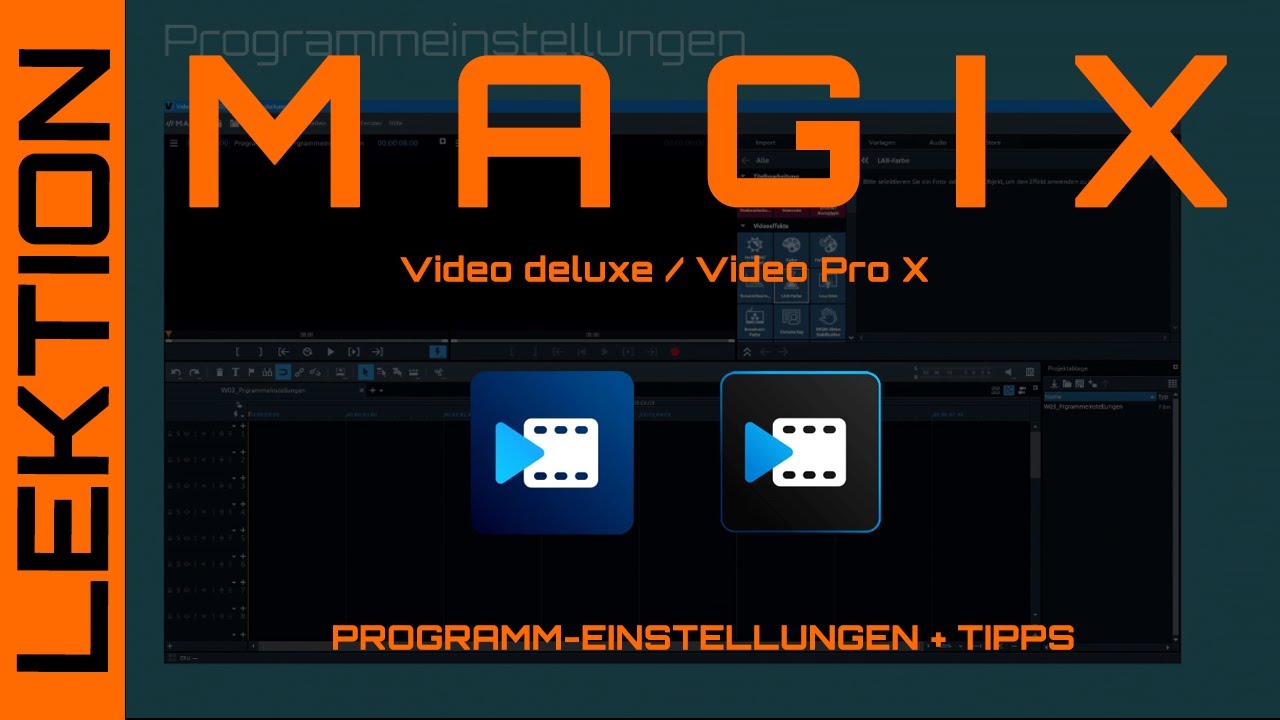 MAGIX Video - Programmeinstellungen im Detail und Tipps - YouTube