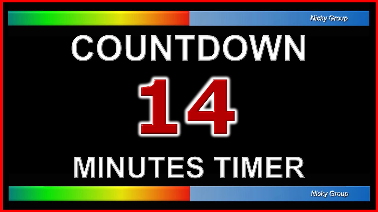 ⏰ 14 Minutes Timer - Countdown Full HD 1080p - Background Relaxing ...