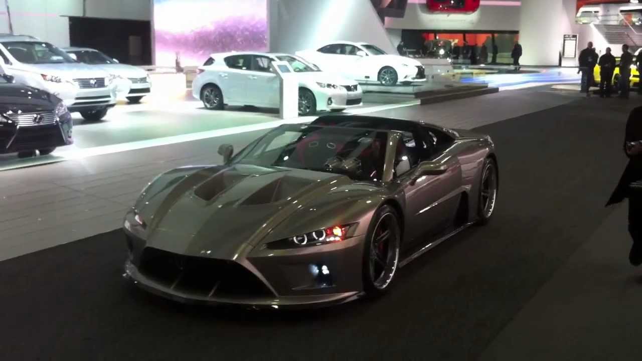 2013 NAIAS Falcon F7 - Corvette C7 background - YouTube