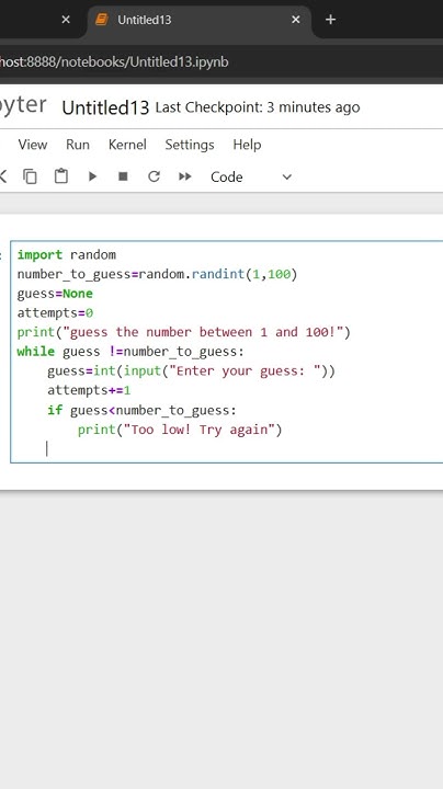 Number Guessing Game in Python | Python #ProgrammingTips #Shorts #Code - YouTube
