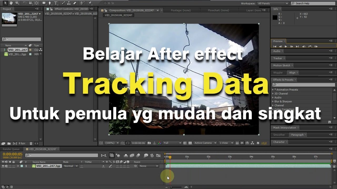 After effect tracking data bahasa indonesia - YouTube