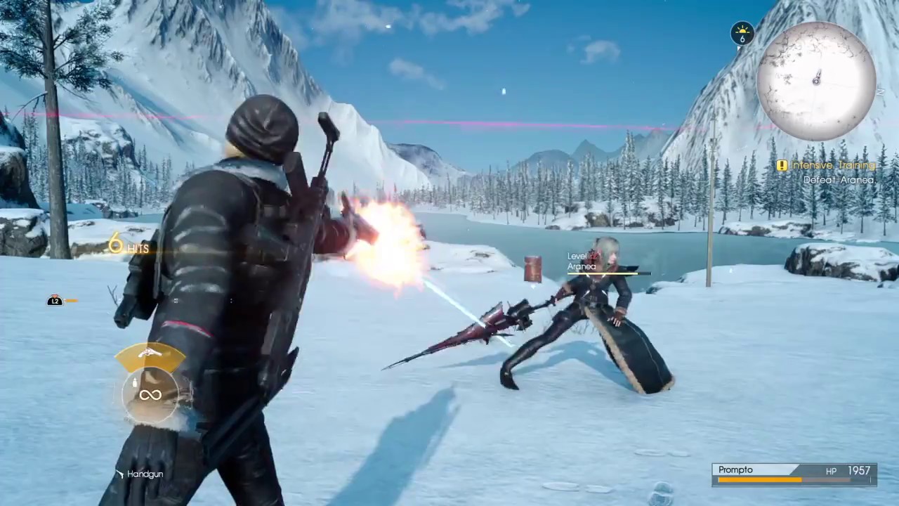 Prompto vs. Aranea Boss Fight - Episode Prompto | Final Fantasy XV ...