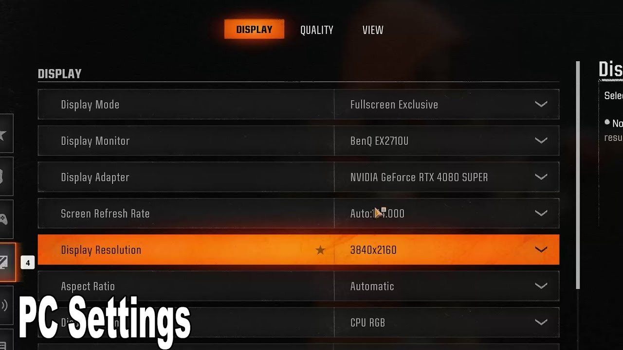 Call of Duty Black Ops 6 PC Settings 4K - YouTube