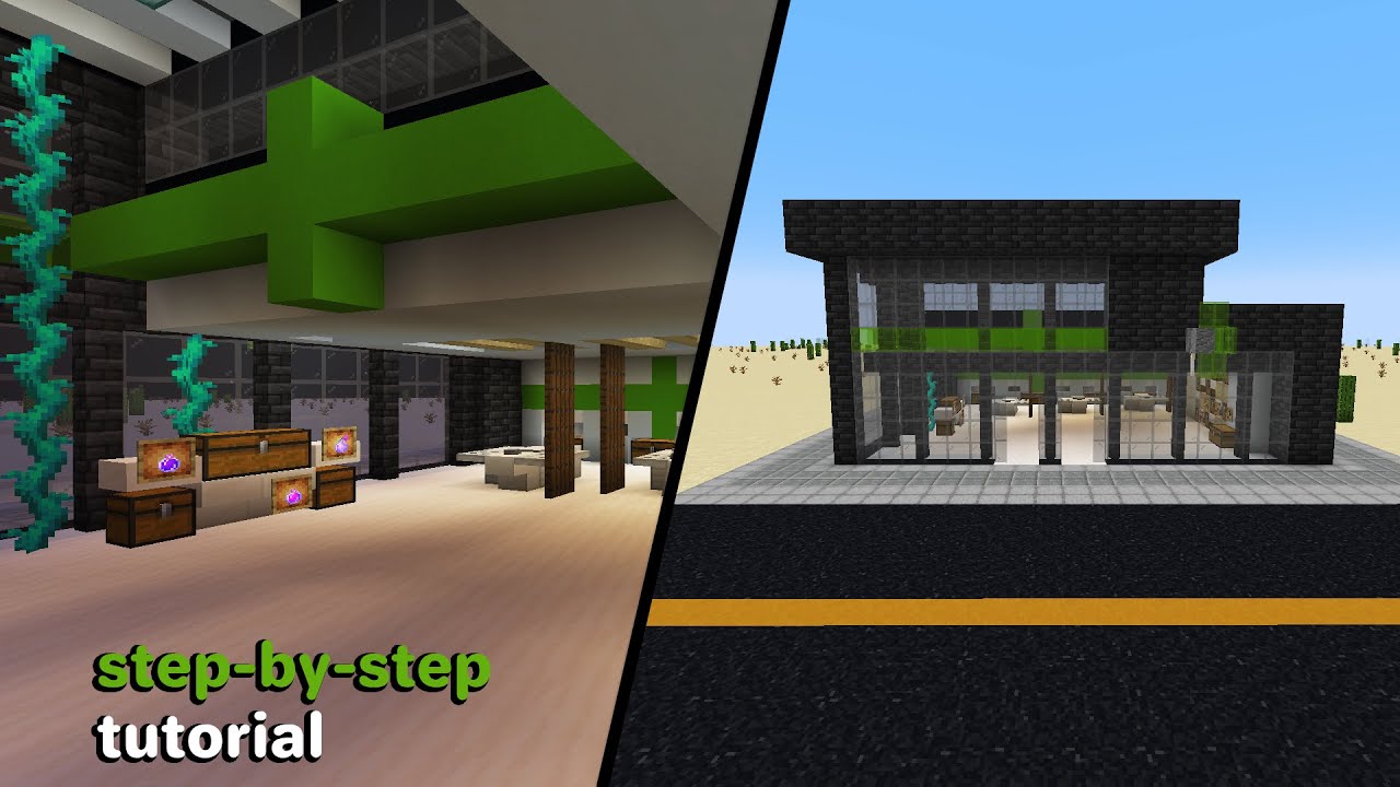 MINECRAFT - How to Build a Pharmacy - Easy Step-by-step Tutorial - YouTube