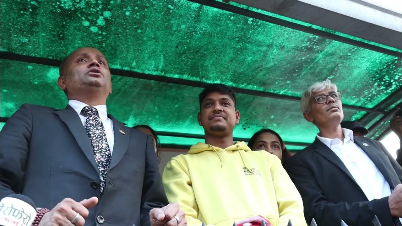 Saroj Krishna Ghimire - Advocate of Sandeep Lamichhane after verdict from High Court - YouTube