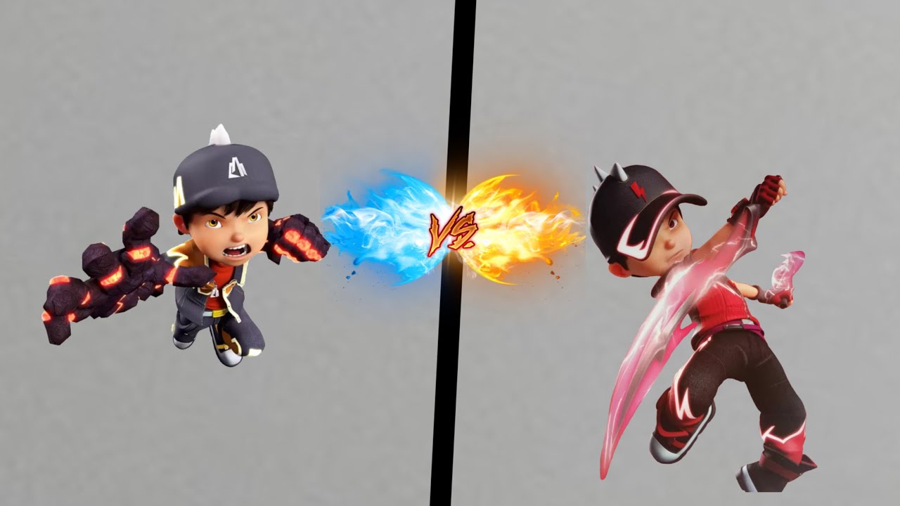 Bobo boy, earthquake and bobo boy thunderstorm fight 😈😈 - YouTube