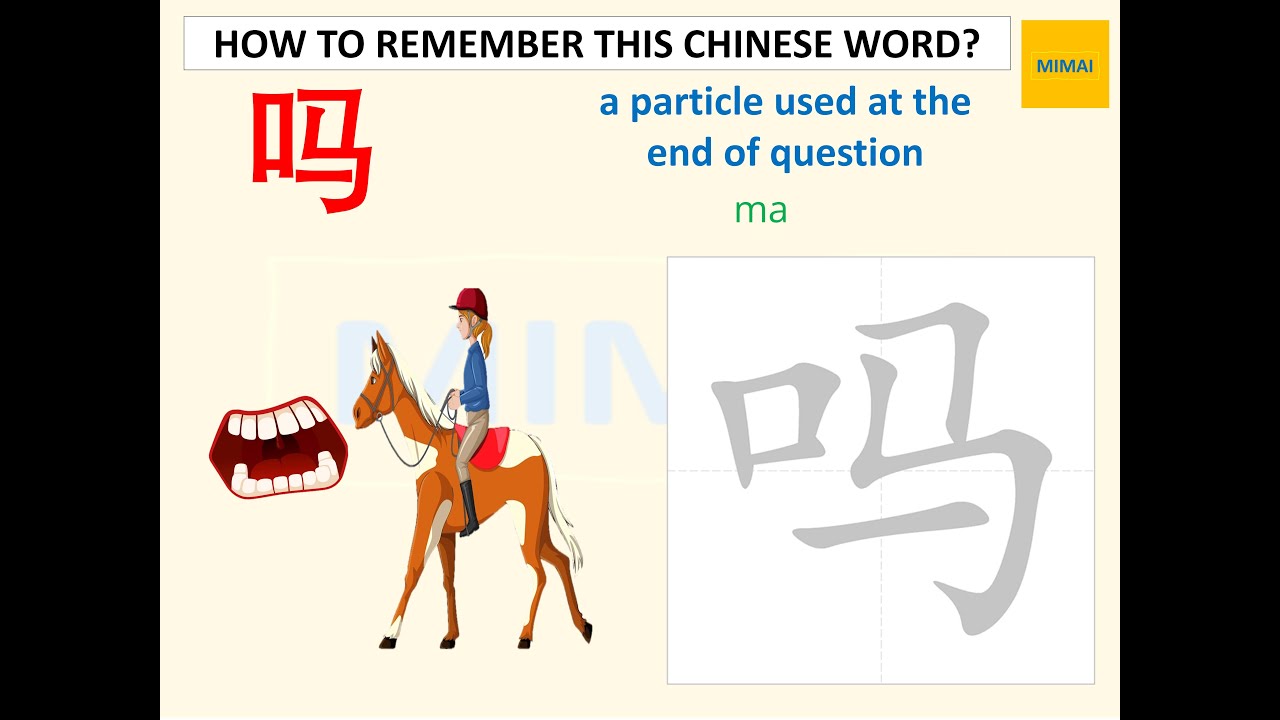 Remember writing Chinese character #吗 #ma by images #HSK1 - YouTube