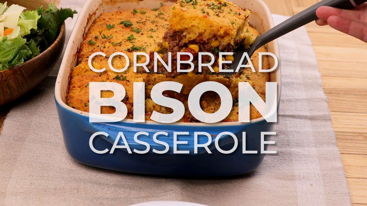 Bison Casserole with Cornbread Crust | Great Range Bison - YouTube