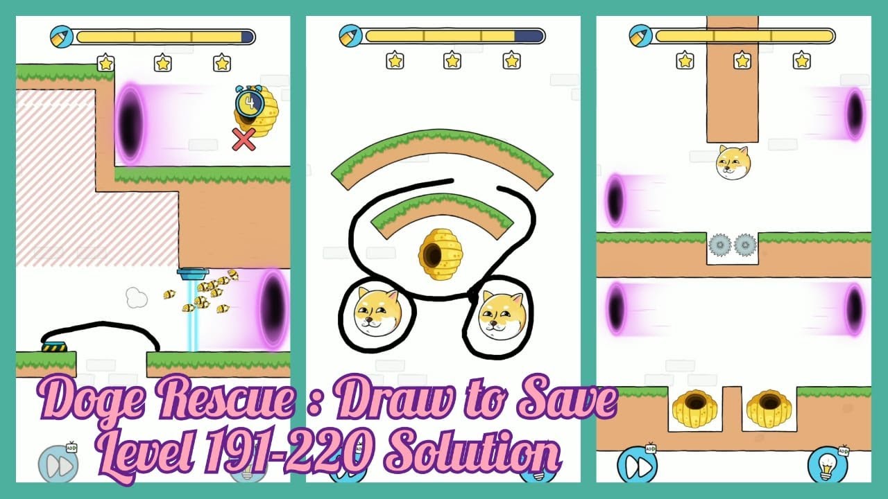 Doge Rescue : Draw To Save | Level 191-220 Solution | HSIRIG GAMES ...