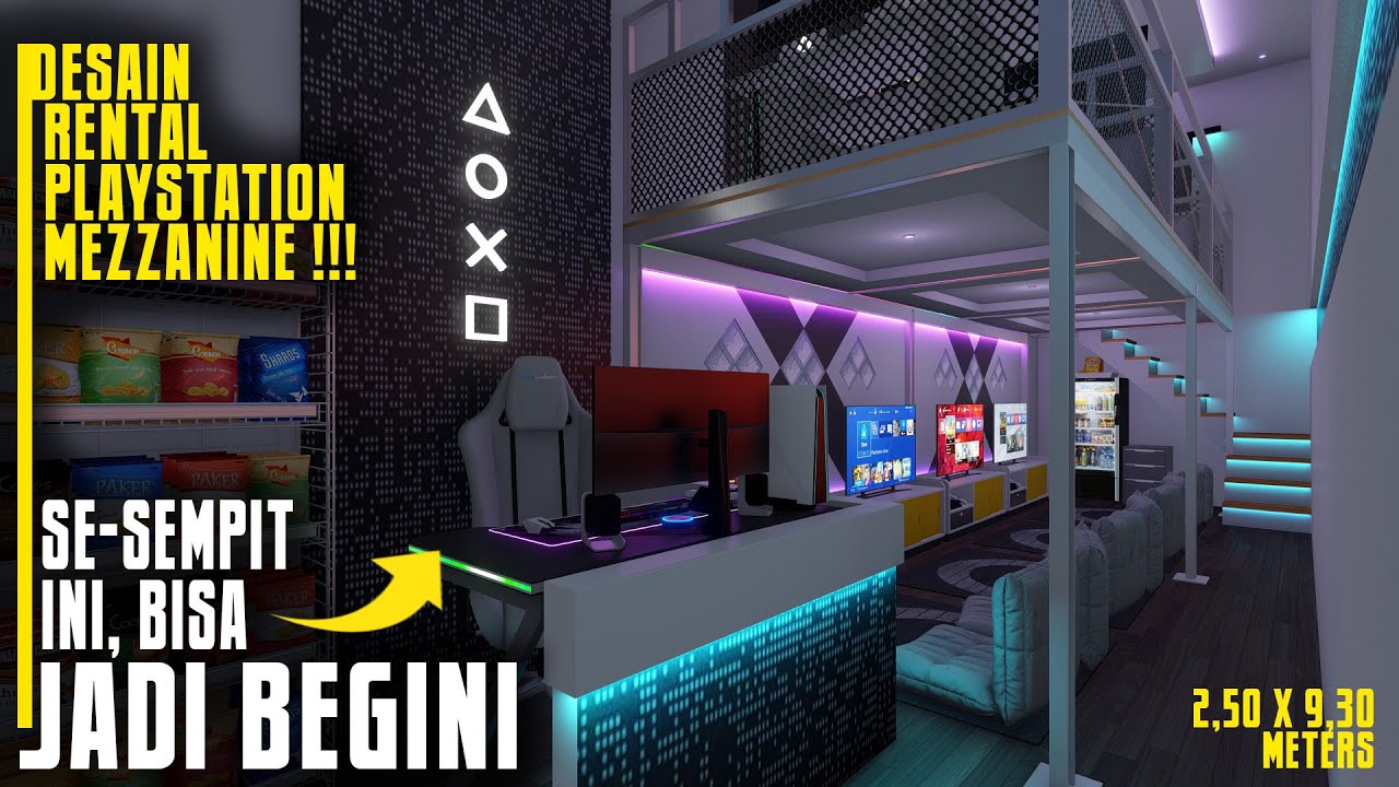 DESAIN RENTAL PS MEZZANINE dilahan sempit, Usaha rumahan bagi pemula ...