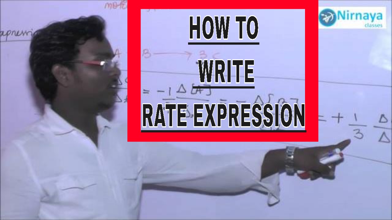 How to write the rate expression of a chemical reaction - YouTube