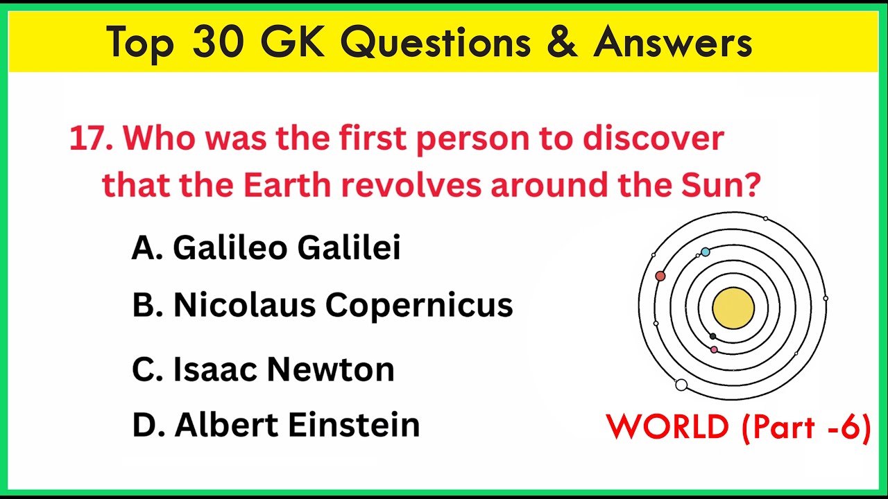Top 30 World GK question and answer | GK questions & answers | GK - 13 ...