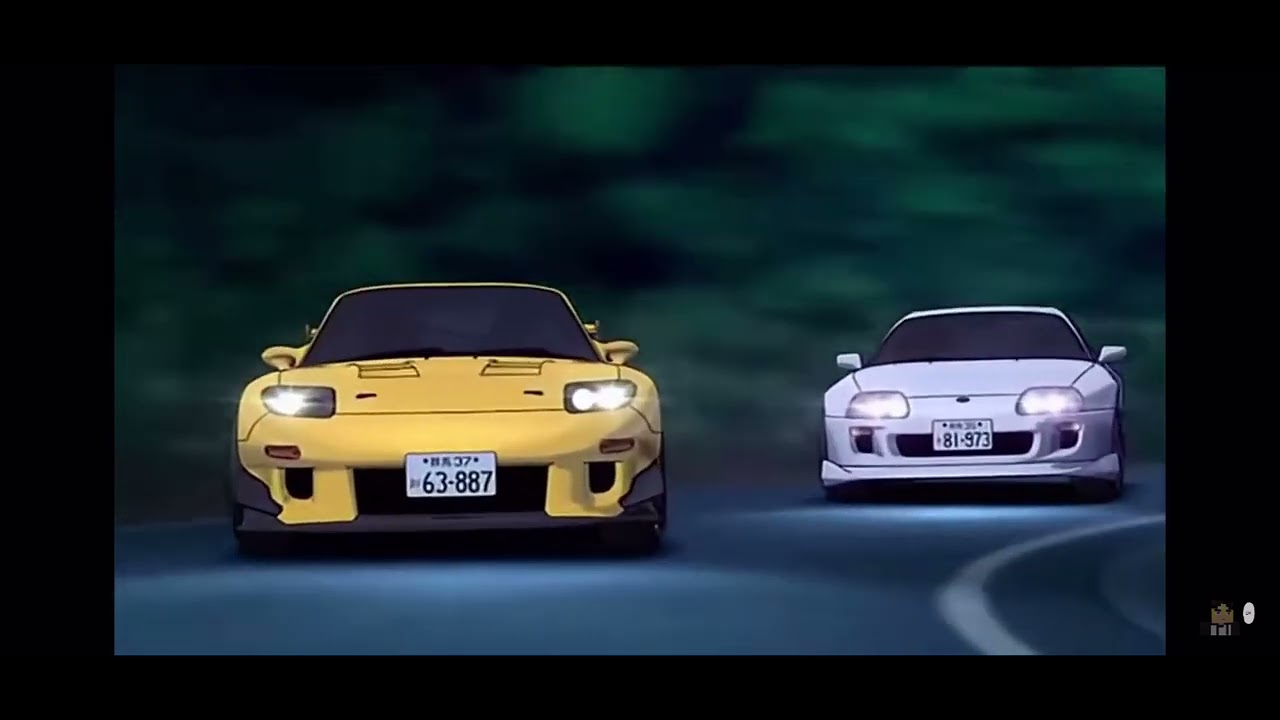 Initial D RX7 vs Supra (music: Lost Sanity) - YouTube