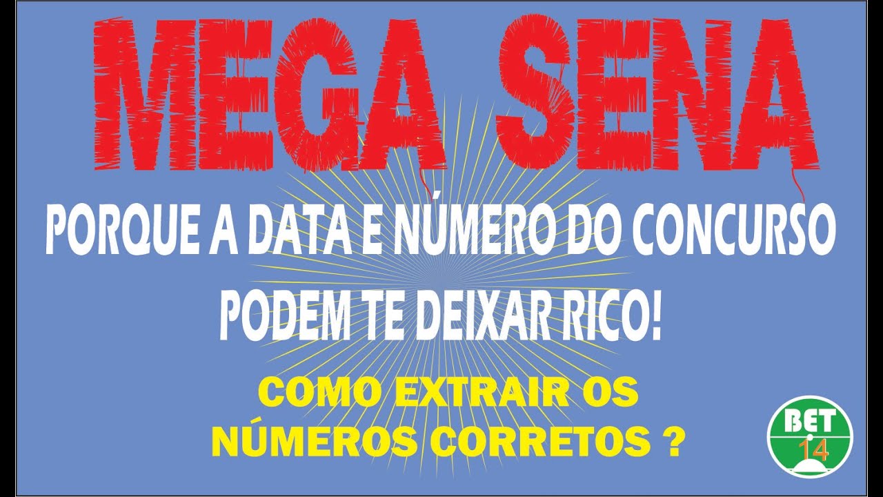 MEGA SENA - DATA E NUMERO DO CONCURSO PODEM TE DAR O PRÊMIO - YouTube