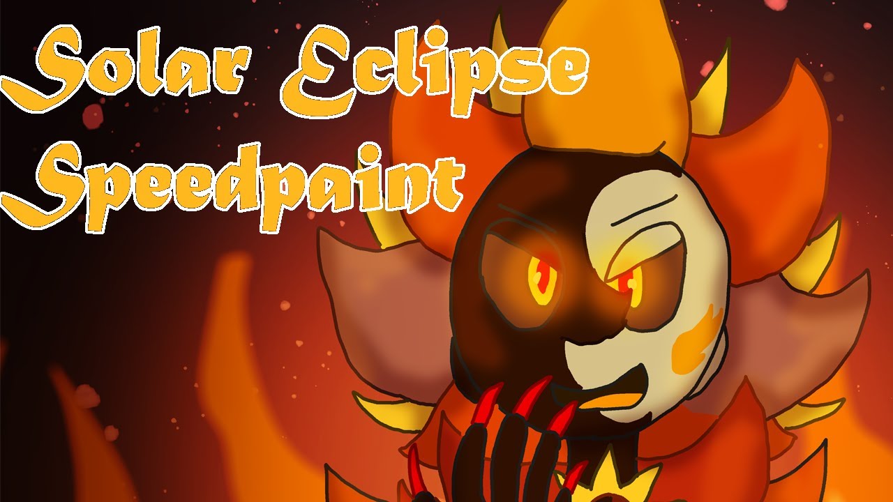 Solar Eclipse//Speedpaint//Sun and Moon Show - YouTube