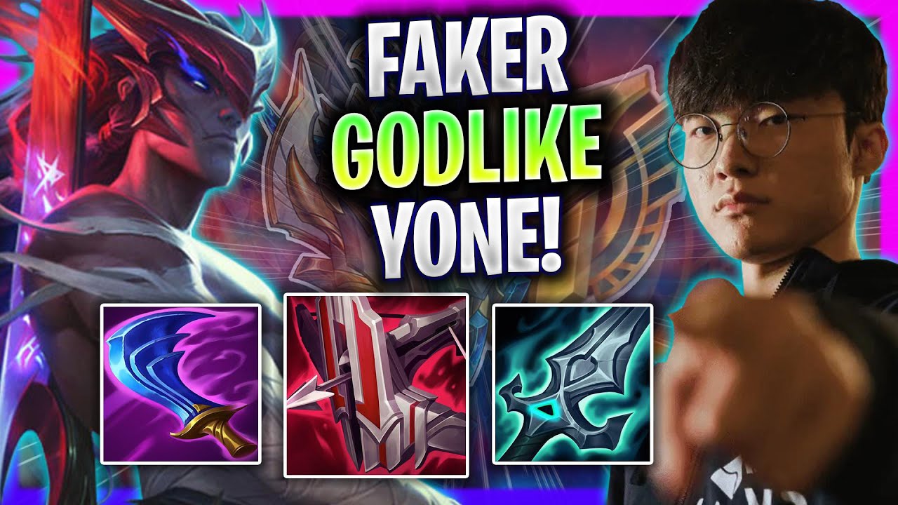FAKER GODLIKE GAME WITH YONE! - T1 Faker Plays Yone Mid vs Akali ...