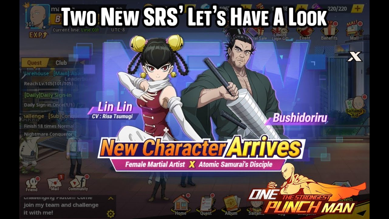 New SRS' Lin Lin & Bushidoriru Overview One Punch Man The Strongest ...