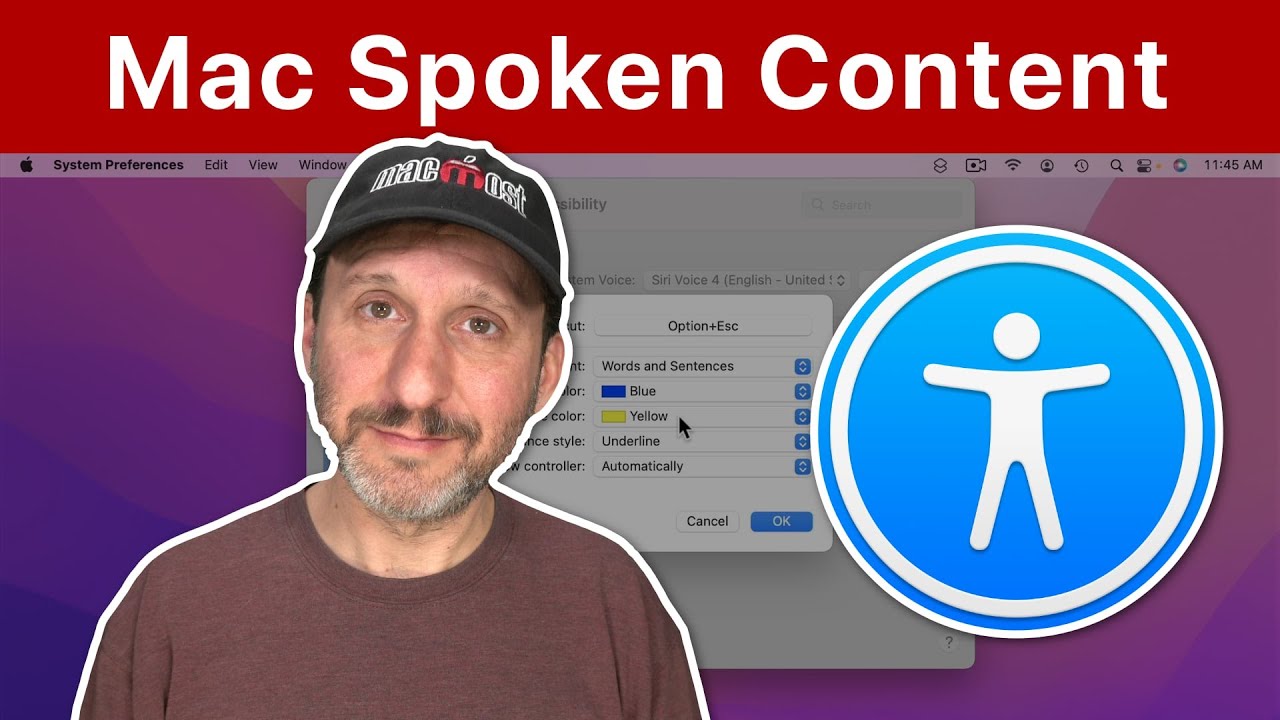 The Useful Mac Spoken Content Accessibility Features - YouTube