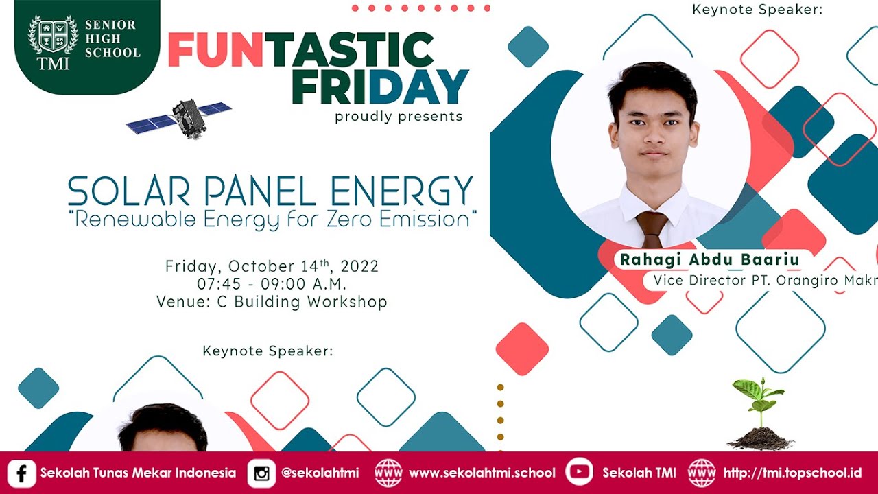 🔴[LIVE] Solar Panel Energy | FUNtastic friDAY | SMA TMI Bandar Lampung ...