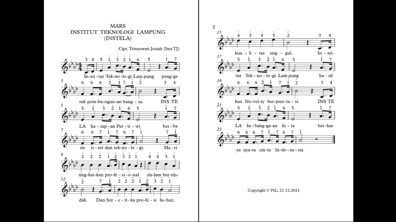 Mars. INSTELA Cipt. Trisnowati Josiah ( Iwa TJ ) - YouTube