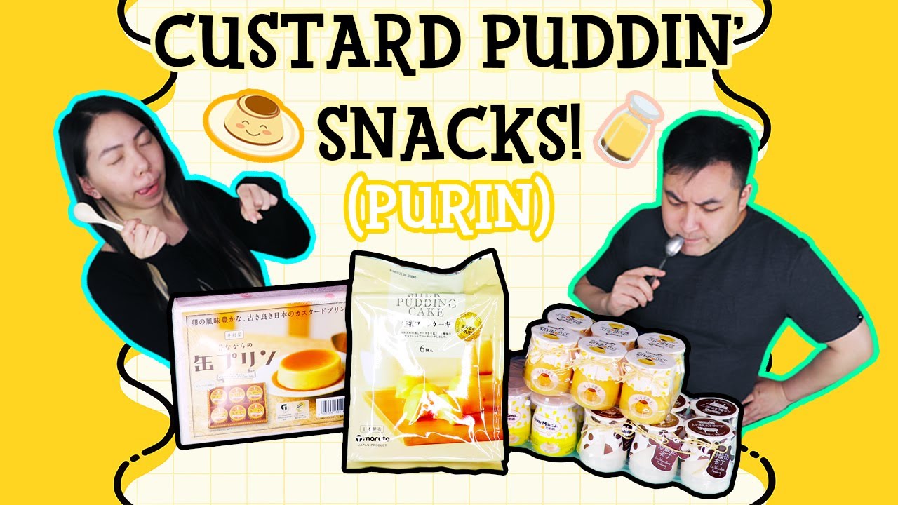 Japanese Custard/Caramel (Purinプリン) Pudding Snacks - YouTube