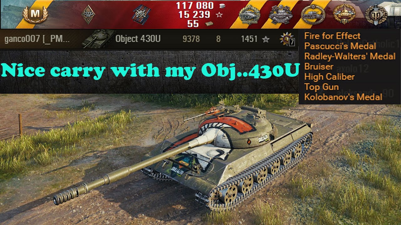 Object 430U 🔝 Nice carry with my Obj..430U 9,4k dmg 8 Kills 🔝 World of ...