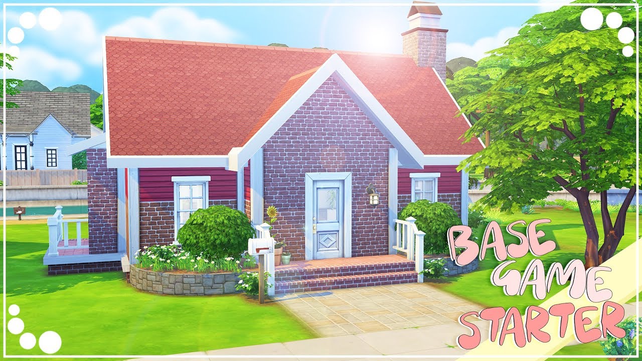 BASE GAME STARTER HOUSE | The Sims 4 | Speed Build - YouTube