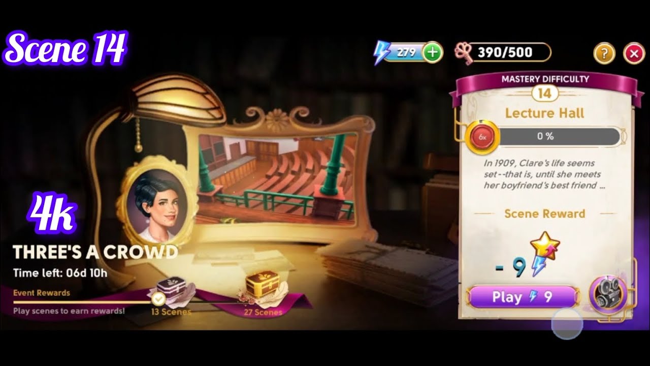 JUNE'S JOURNEY SECRET 14 SCENE 14 " LECTURE HALL " WORD MODE 4K - YouTube