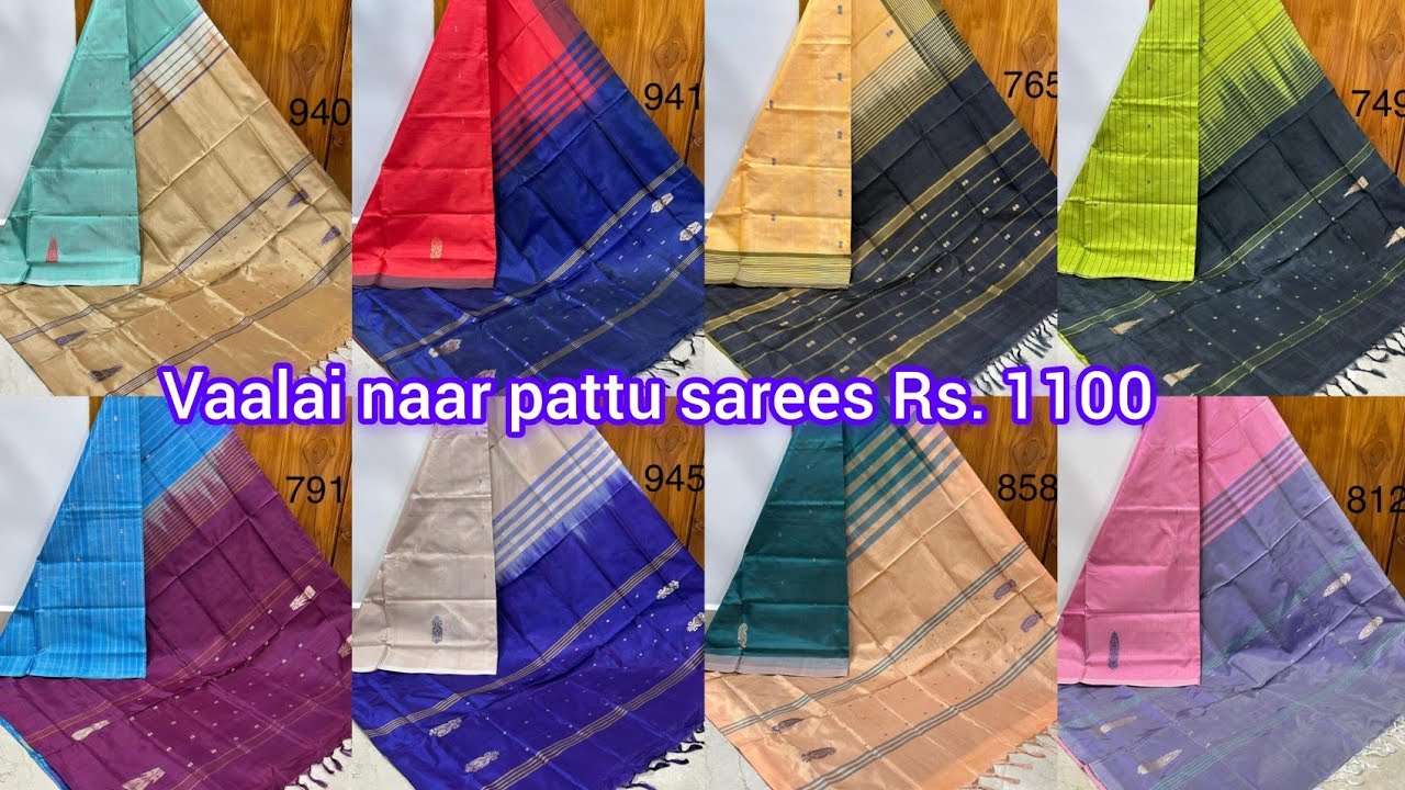 Traditional New arrival of 🌷vaalai naar pattu sarees🌿 for order ...