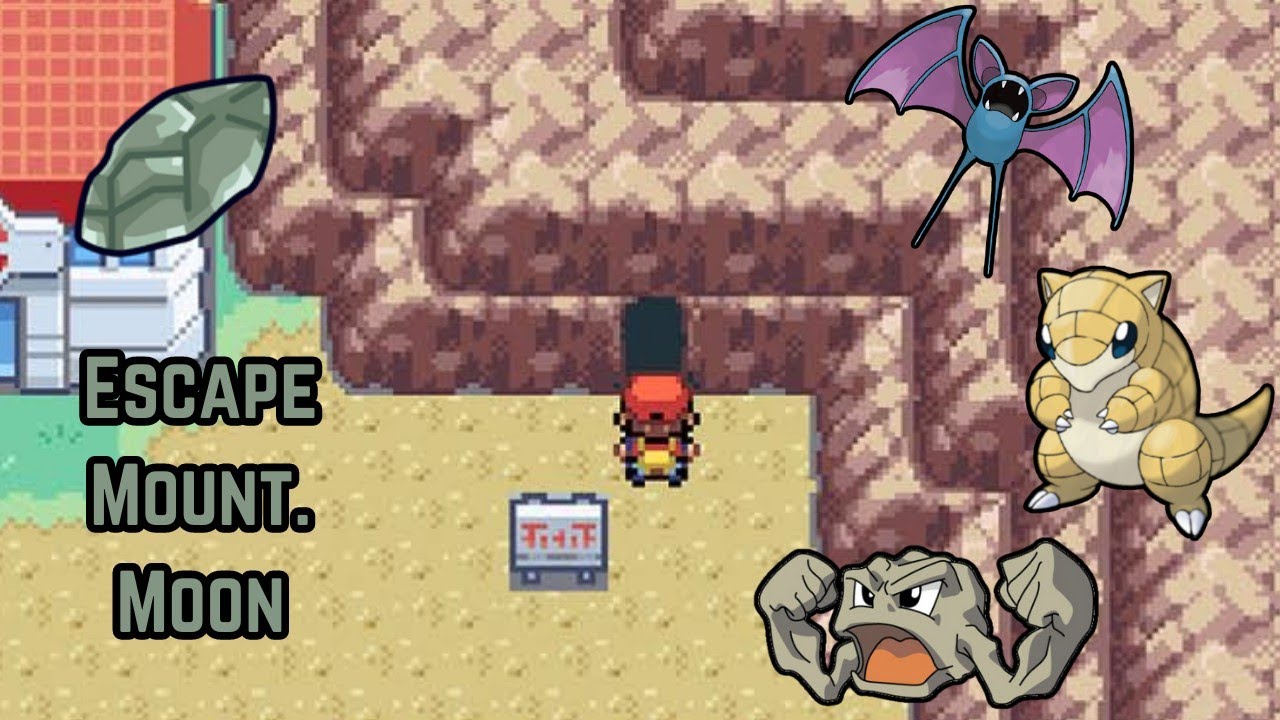 How to Escape Mount Moon in Pokemon Fire Red - YouTube