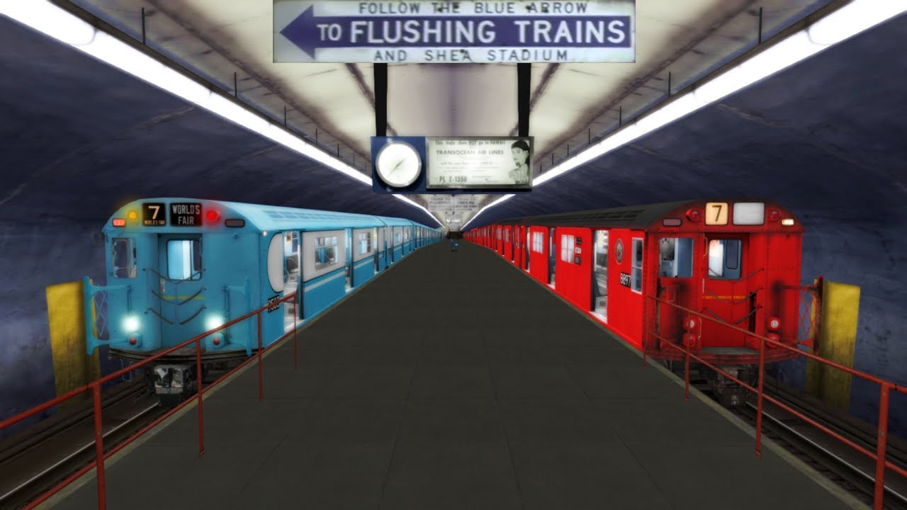 NYC Subway 1964 "7" Line (OpenBVE) - YouTube