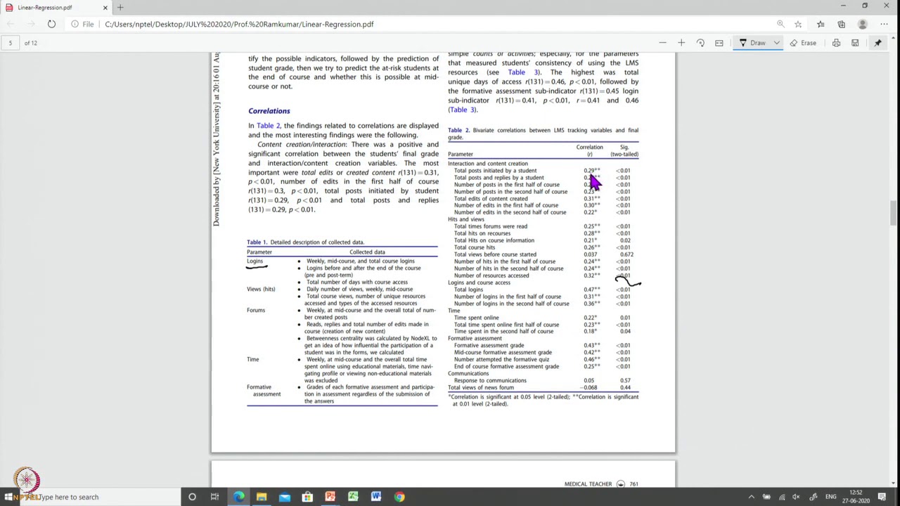 Week 8-Lecture 48 : Linear Regression - Example - YouTube