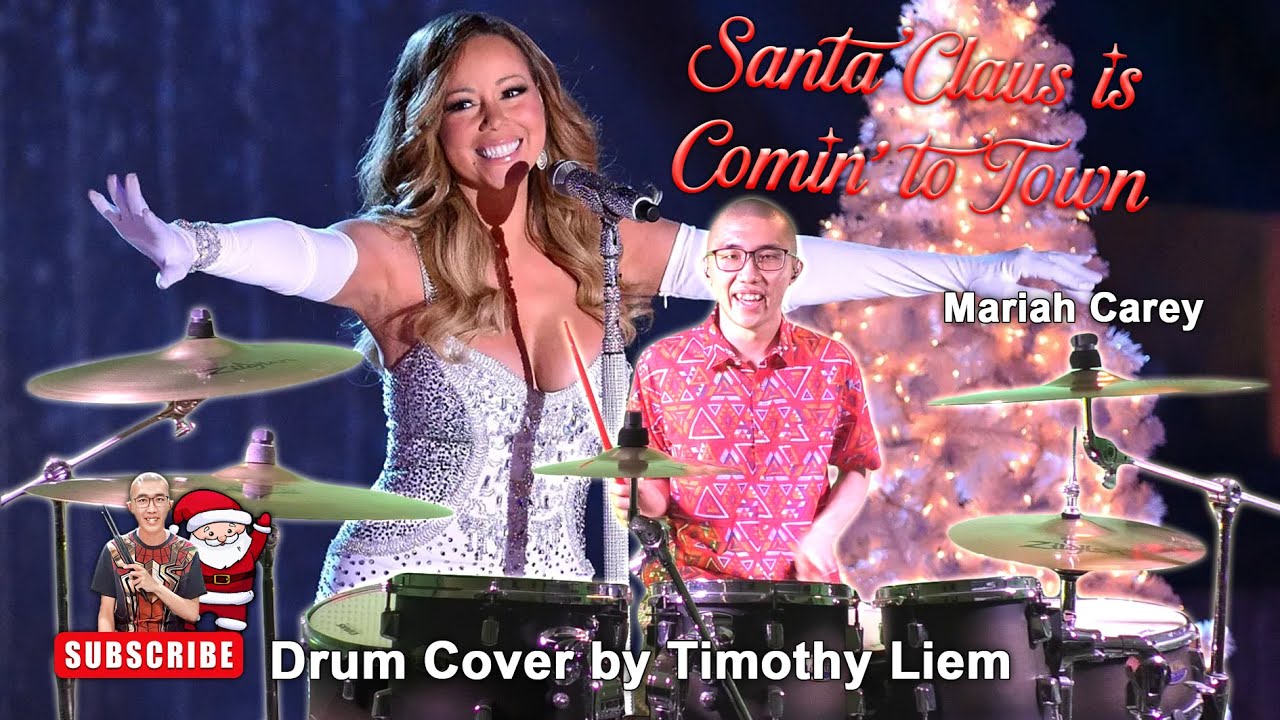Mariah Carey - Santa Claus Is Comin' to Town (Drum Cover) - YouTube