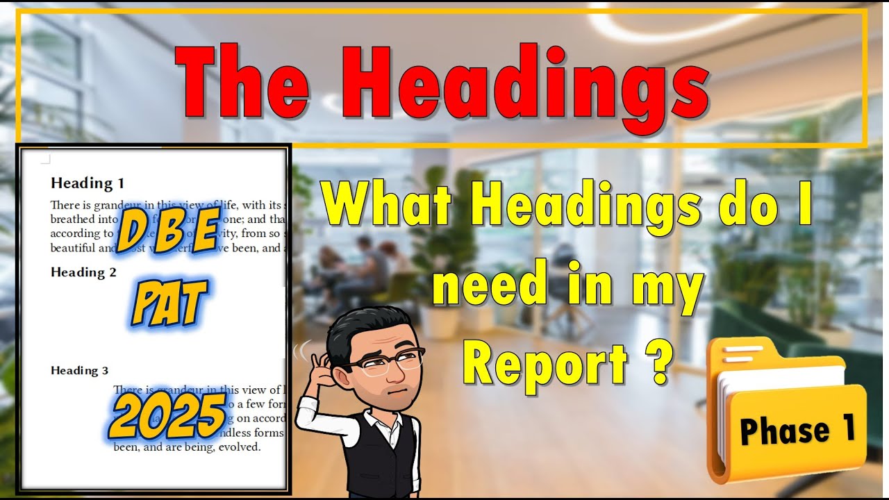 CAT PAT 2025 | The Headings | Grade 12 | DBE - YouTube