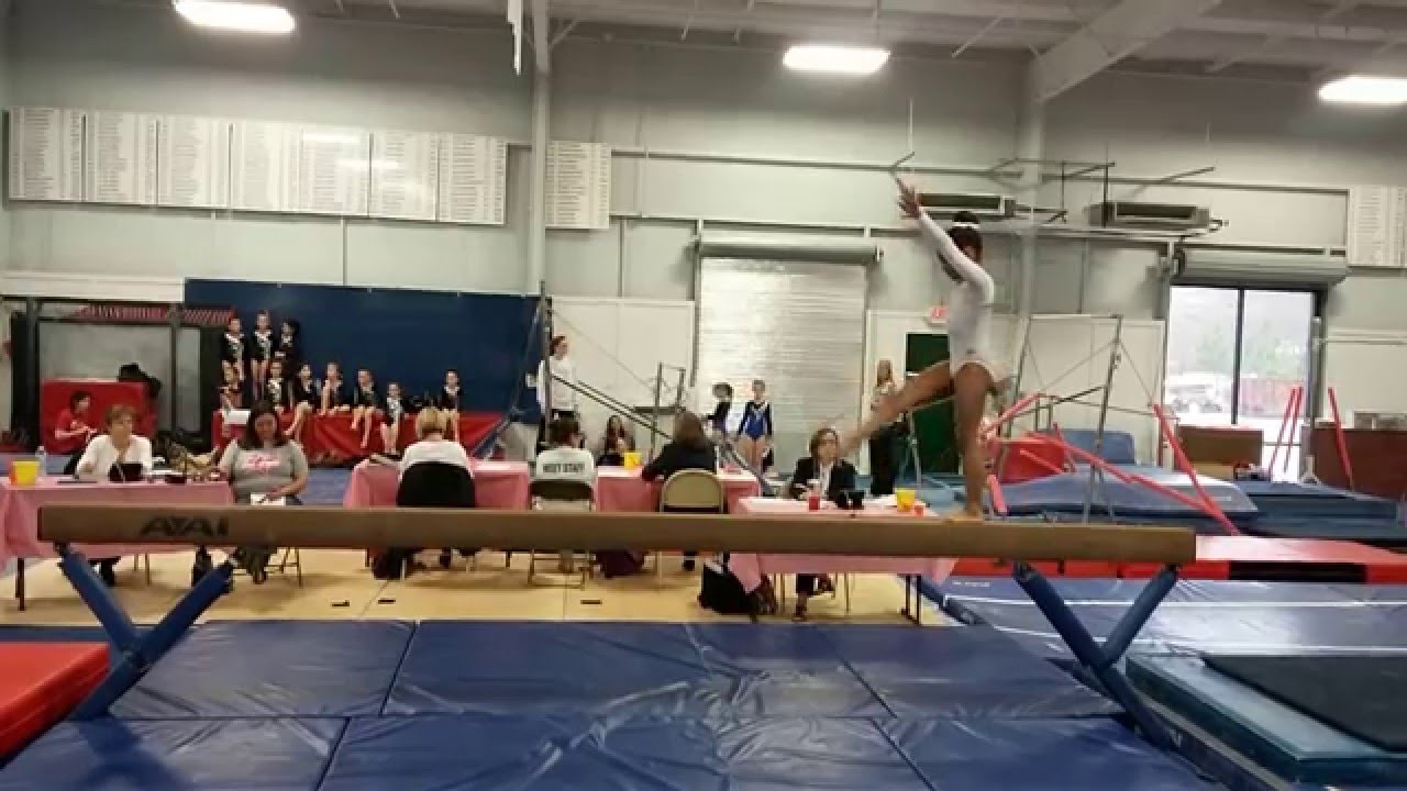 Aja Wooldridge gymnastics level 3 balance beo - YouTube