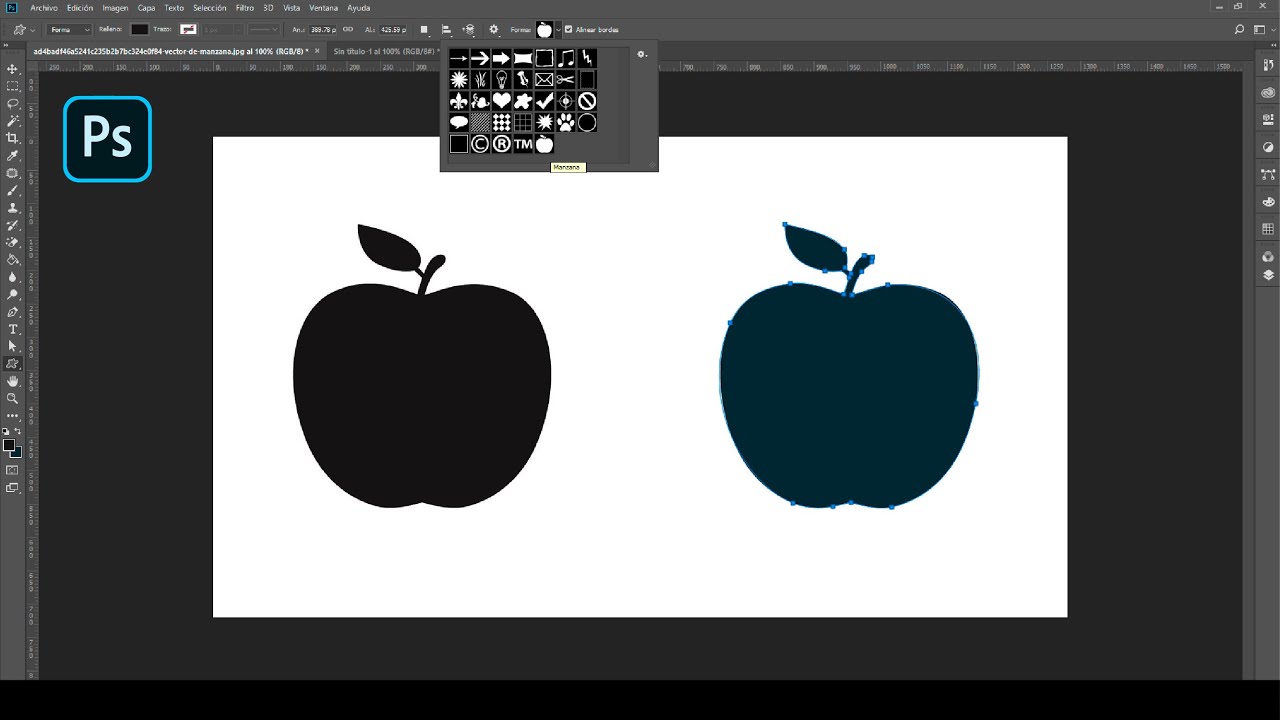 Como hacer una FORMA PERSONALIZADA en PHOTOSHOP | COMO CREAR FORMAS ...