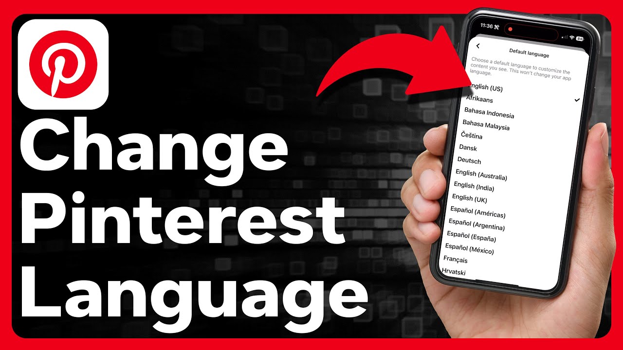 How To Change Language On Pinterest - YouTube