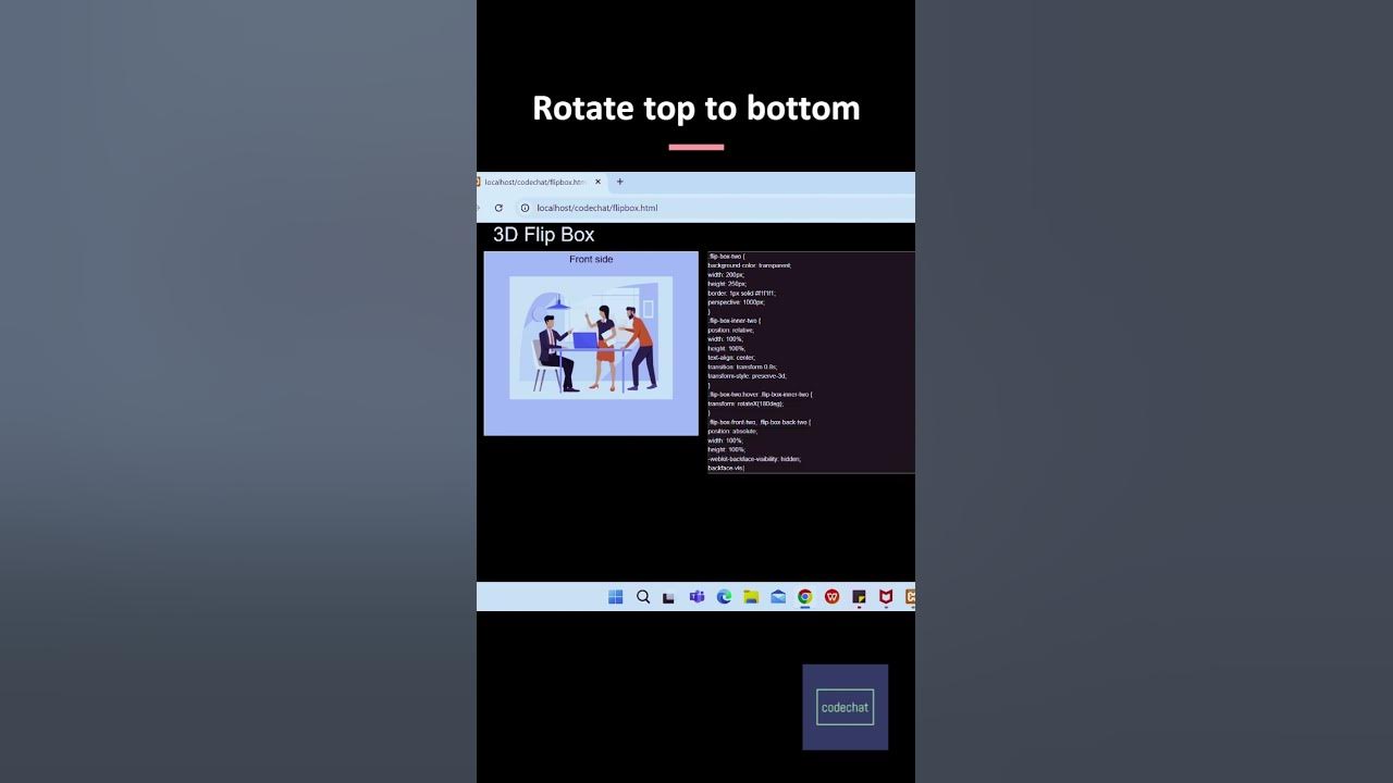 How To Create A Flip Box Effect With Html And Css Flip Css Coding Shorts Css Webdesign Youtube