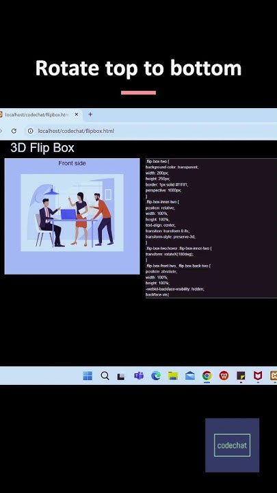 How To Create A Flip Box Effect With Html And Css Flip Css Coding Shorts Css Webdesign Youtube