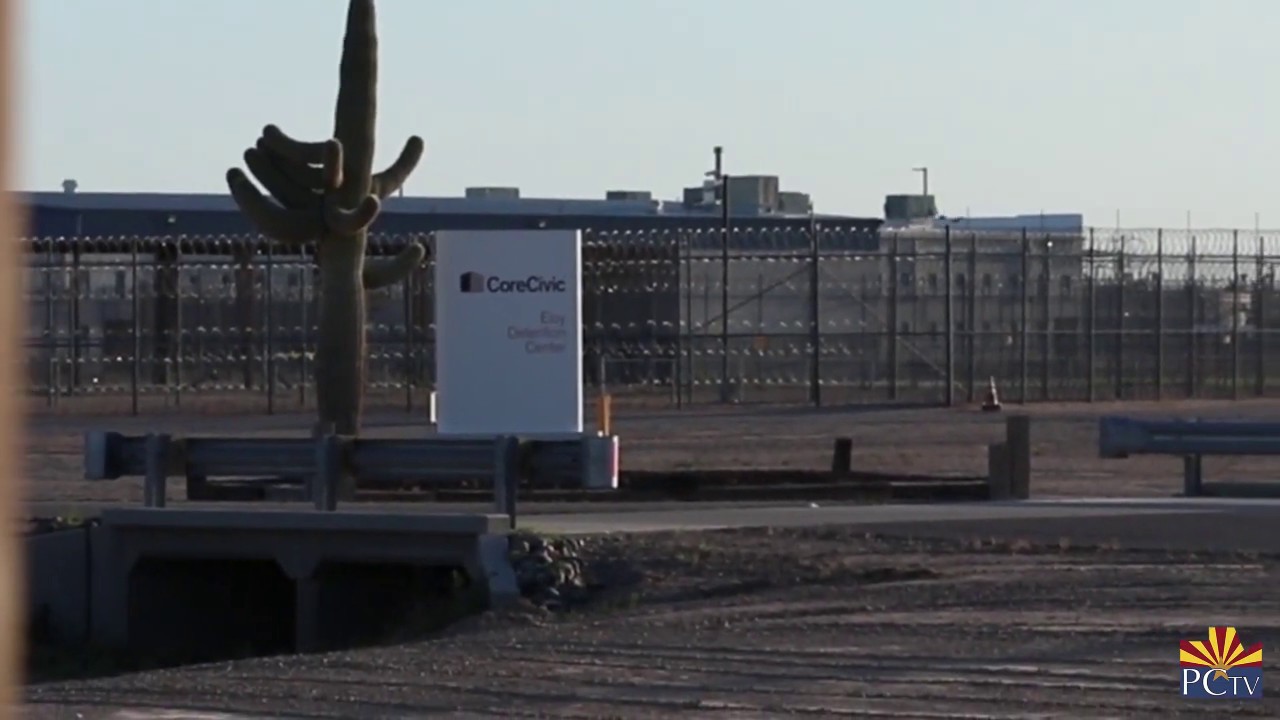 #FreeThemAll car rally outside Corecivic facilities - YouTube