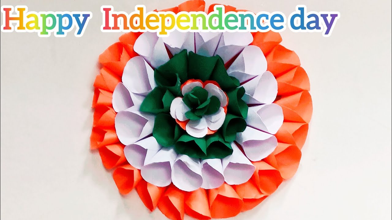 diy independence day craft wall decore craft with paper flower making ...