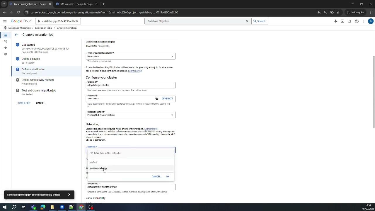 Google Cloud Platform: Migrating to AlloyDB from PostgreSQL Using Database Migration Service ...