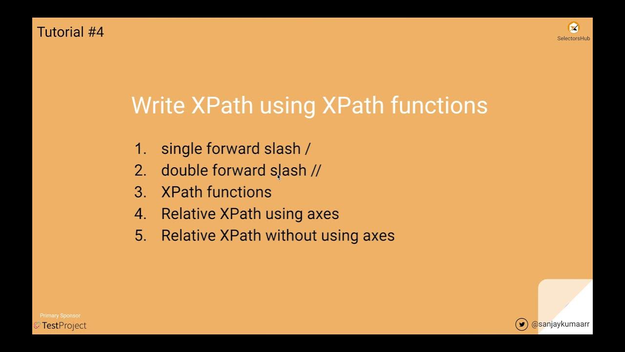 How to Write XPath using XPath functions? - YouTube