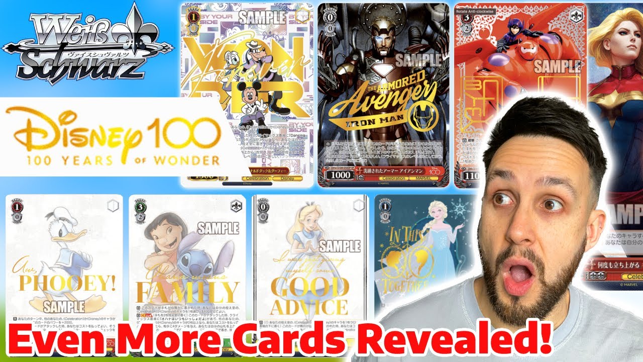 Disney 100 - Even More Cards Revealed! Weiss Schwarz - YouTube