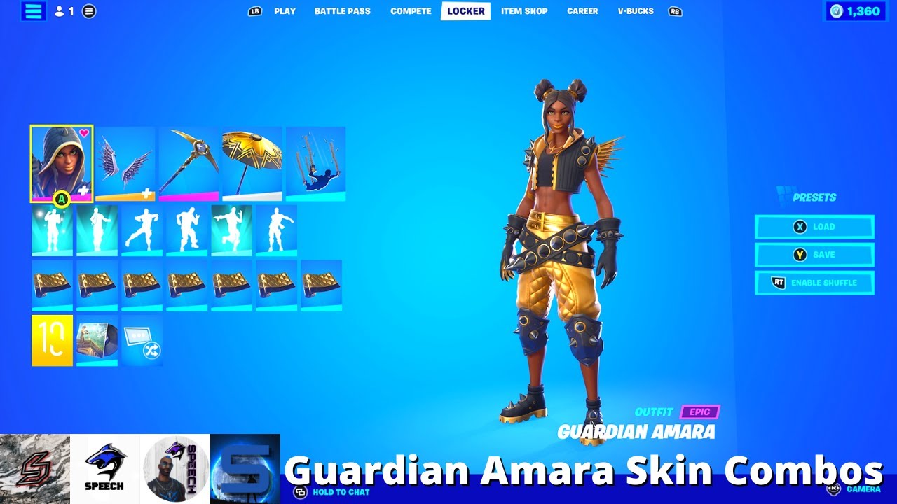 Guardian Amara Skin Combos (Fortnite Battle Royale) - YouTube
