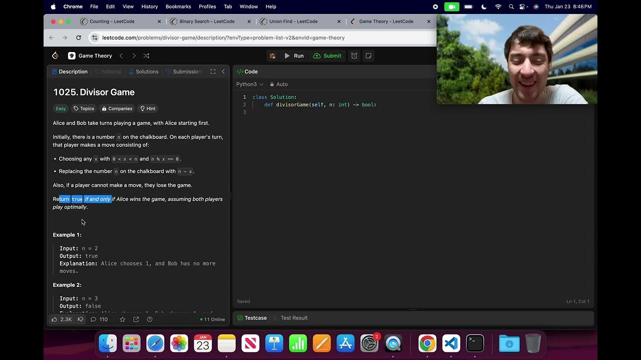 Dumbest Leetcode Problem I've Ever Seen: 1025. Divisor Game - YouTube