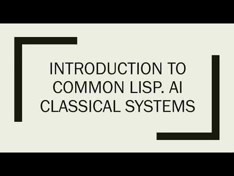 Introduction to Common LISP | Artificial Intelligence - YouTube